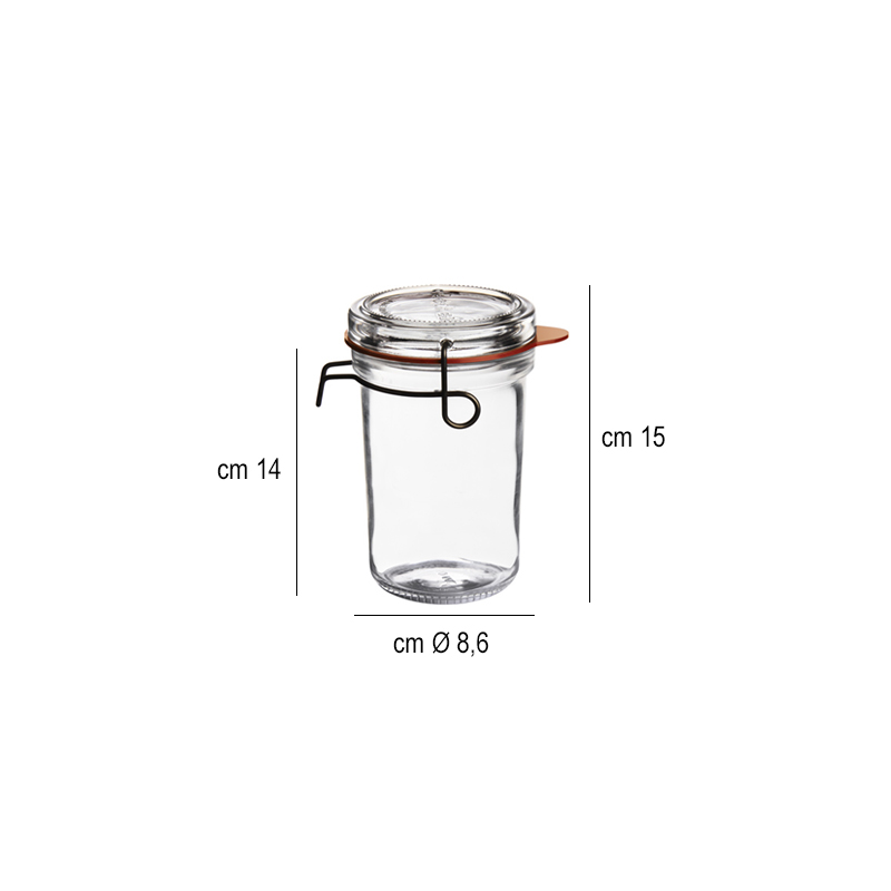 Barattolo vetro ermetico lock-eat 35 cl | Rausa srl