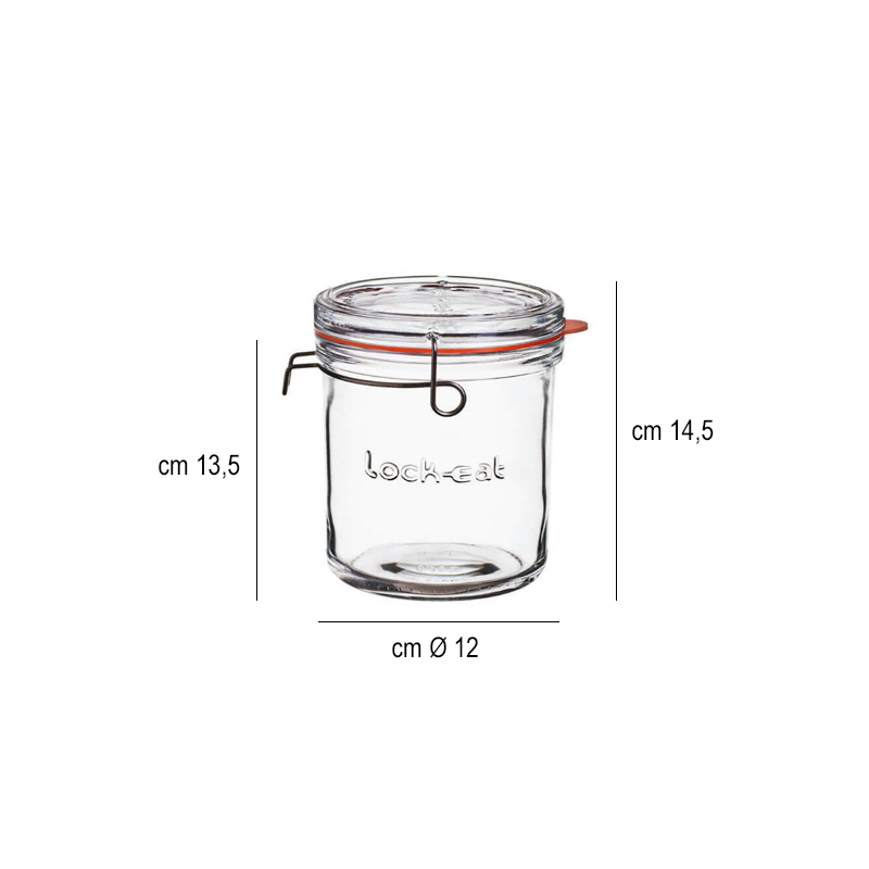 Barattolo vetro ermetico lock-eat 75 cl | Rausa srl